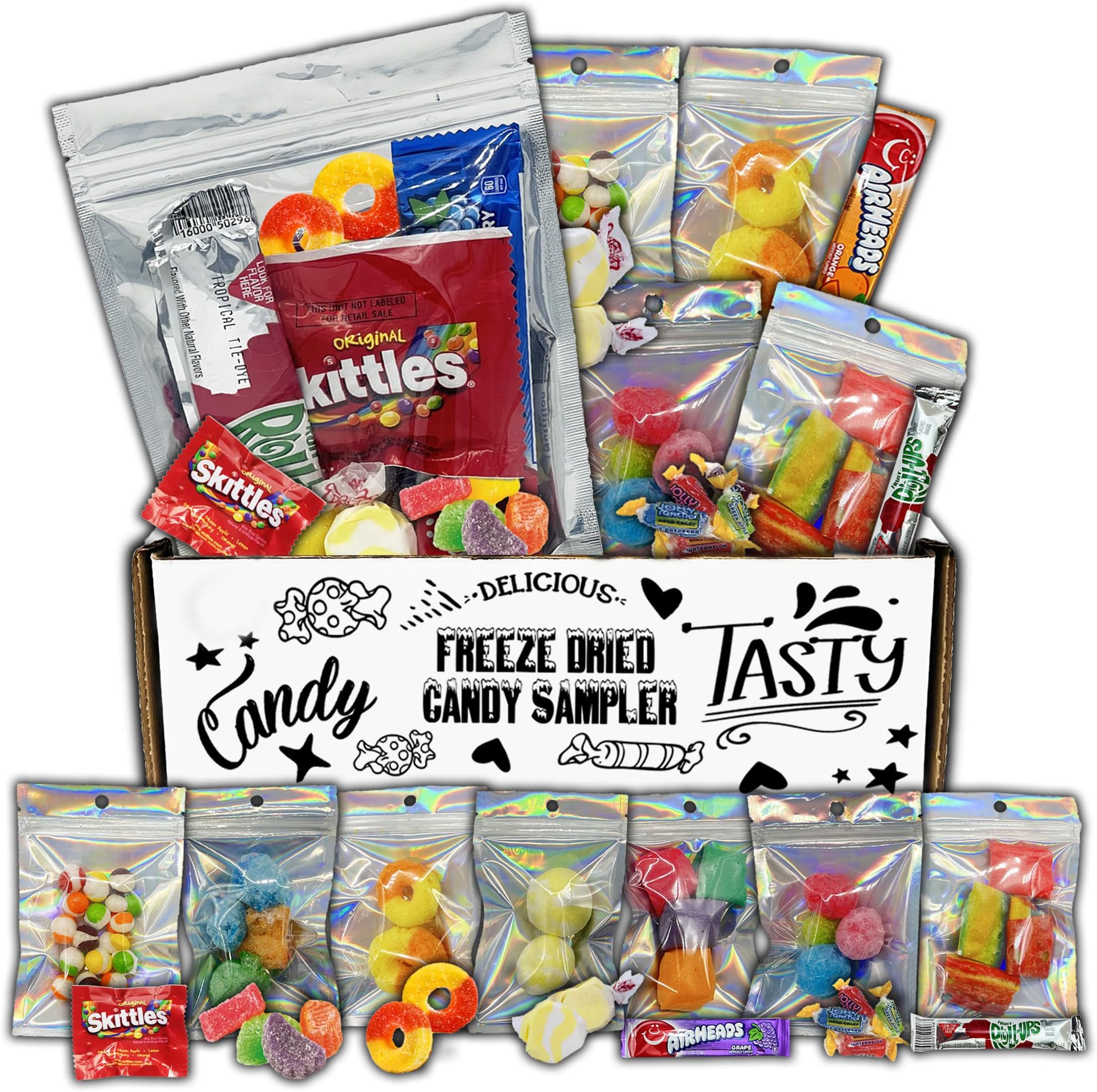 Amazon.com : Fun Flavors Box Freeze Dried Candy 7 Bag Sampler Variety ...