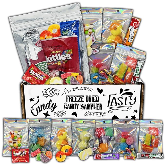 Amazon.com : Fun Flavors Box Freeze Dried Candy 7 Bag Sampler Variety ...