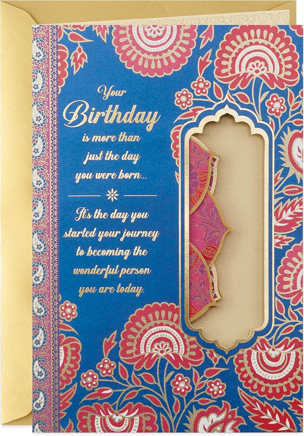 Amazon.com : Hallmark Golden Thread Birthday Card (Pop Up Flower ...