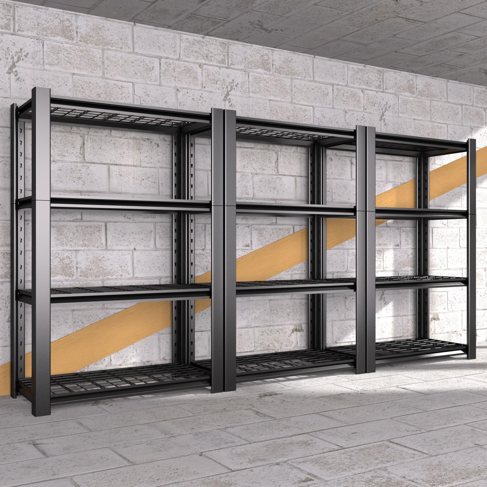 Amazon.com: Heavy Duty Garage Shelving Unit with Wire Grid Shelves, 60 ...