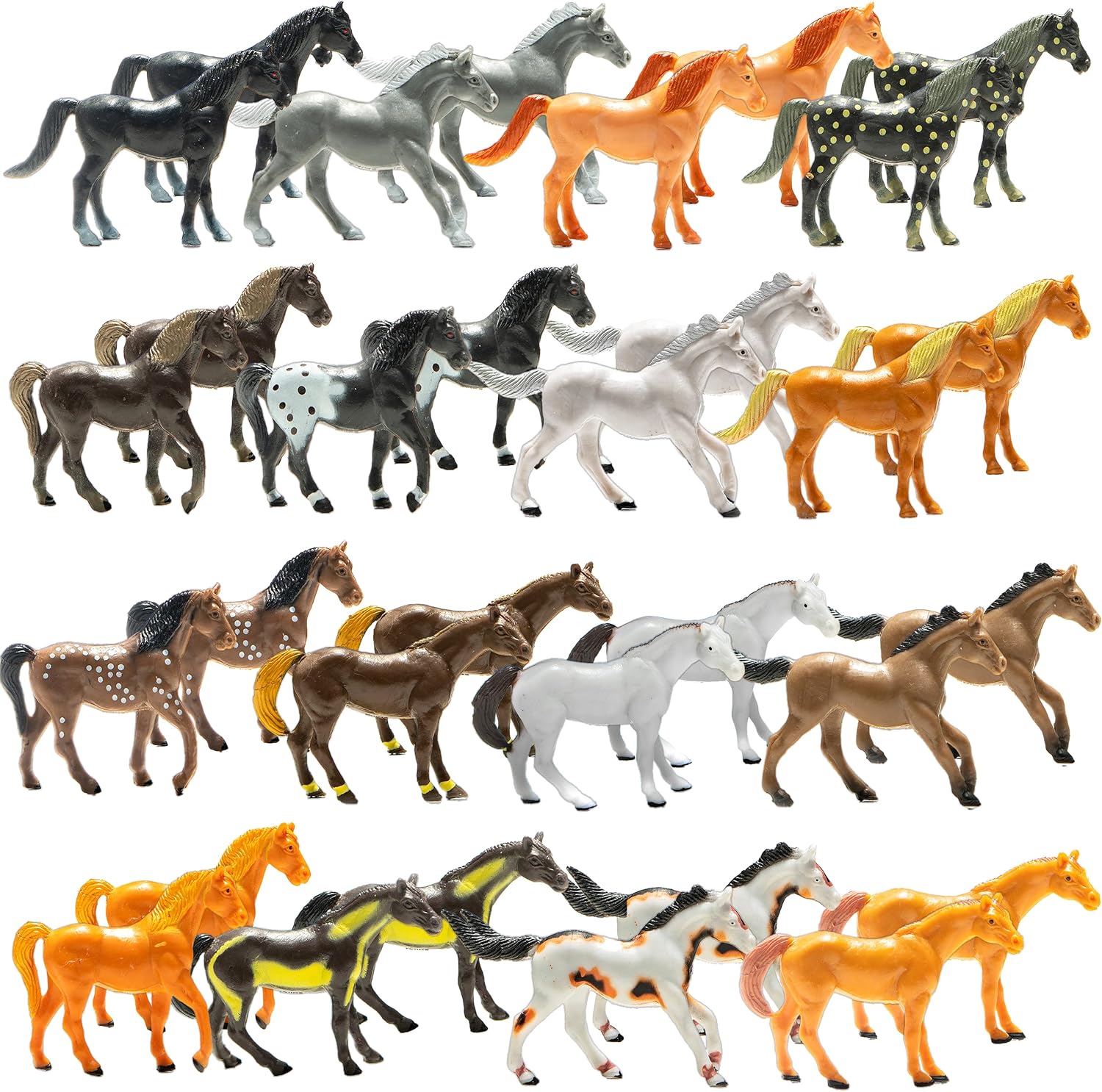 Amazon.com: PREXTEX Plastic Horses Party Favors, 32 Count (All ...