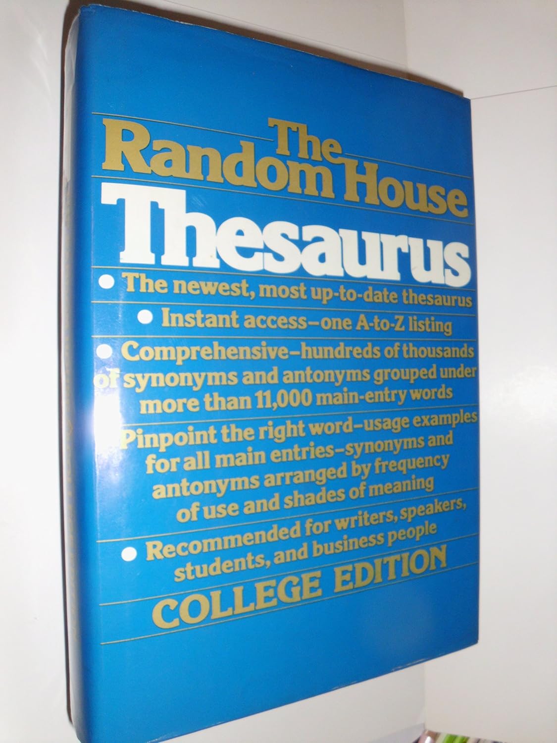 The Random House Thesaurus: Jess Stein, Stuart Berg Flexner ...