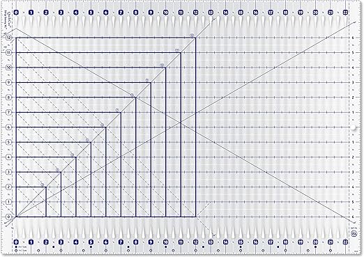 Amazon.com: QuiltCut Strip Savvy XL Slotted Quilting Ruler, QC1-XL ...