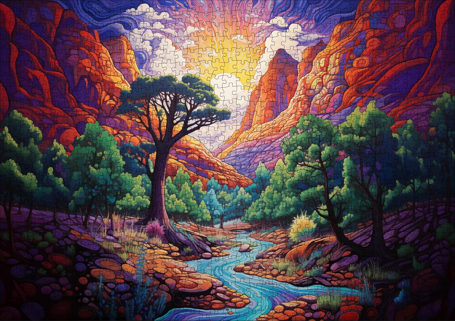 Amazon.com: Trippy Puzzle Co - 1000 Piece Jigsaw Puzzle for Adults ...