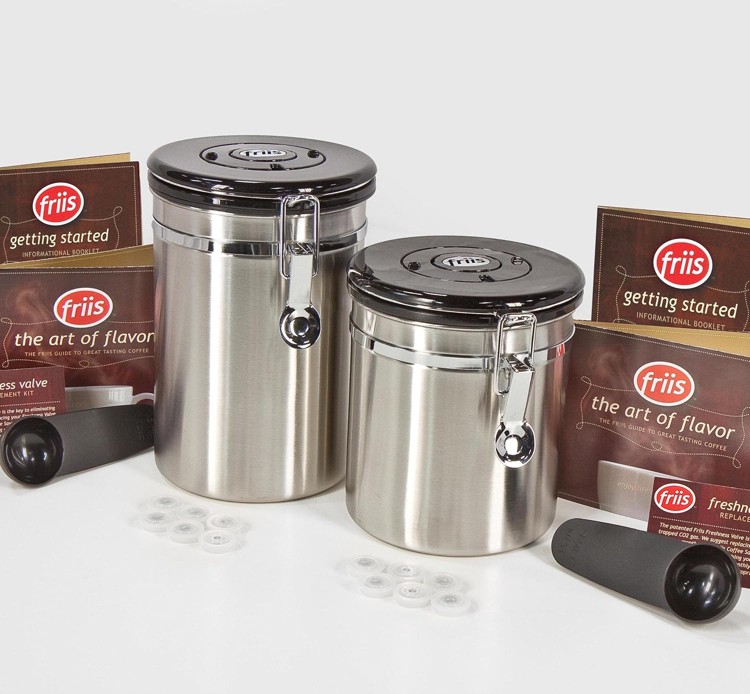 Friis Coffee Combo Pack - 16oz & 12oz Stainless Steel Canister : Amazon ...