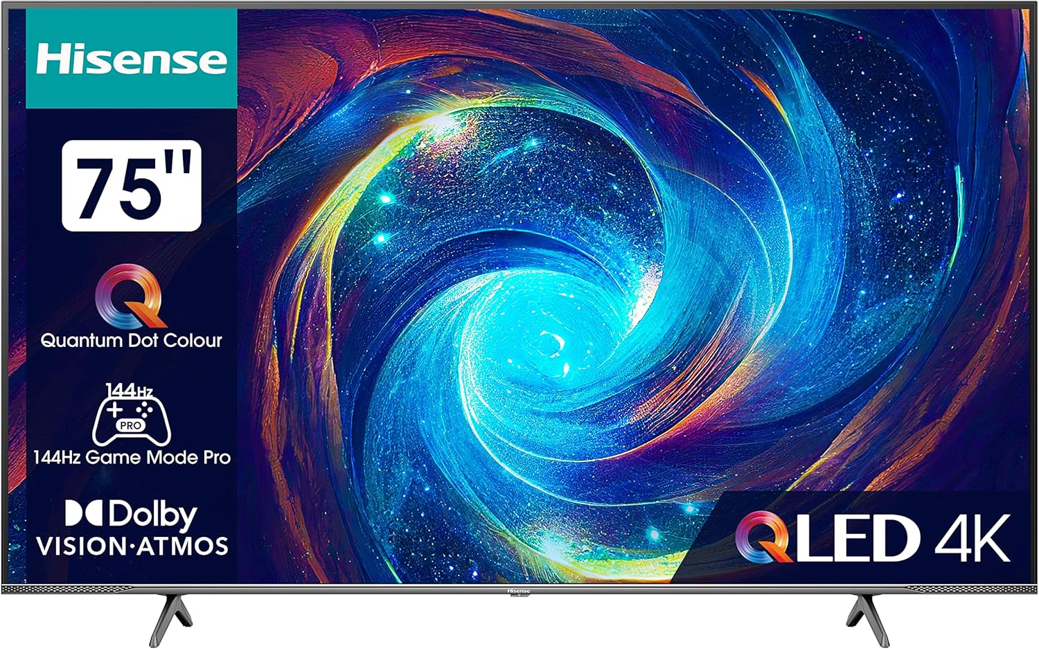 Hisense 75E7KQ PRO 189 cm (75 Inch) TV, 4K UHD, QLED, Smart TV, HDR ...