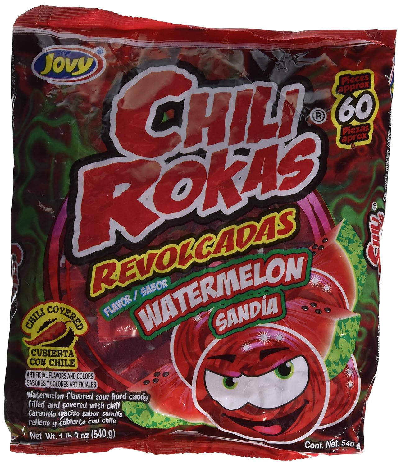 Amazon.com : Jovy Chili Rokas Revolcadas Watermelon Flavored Chili ...