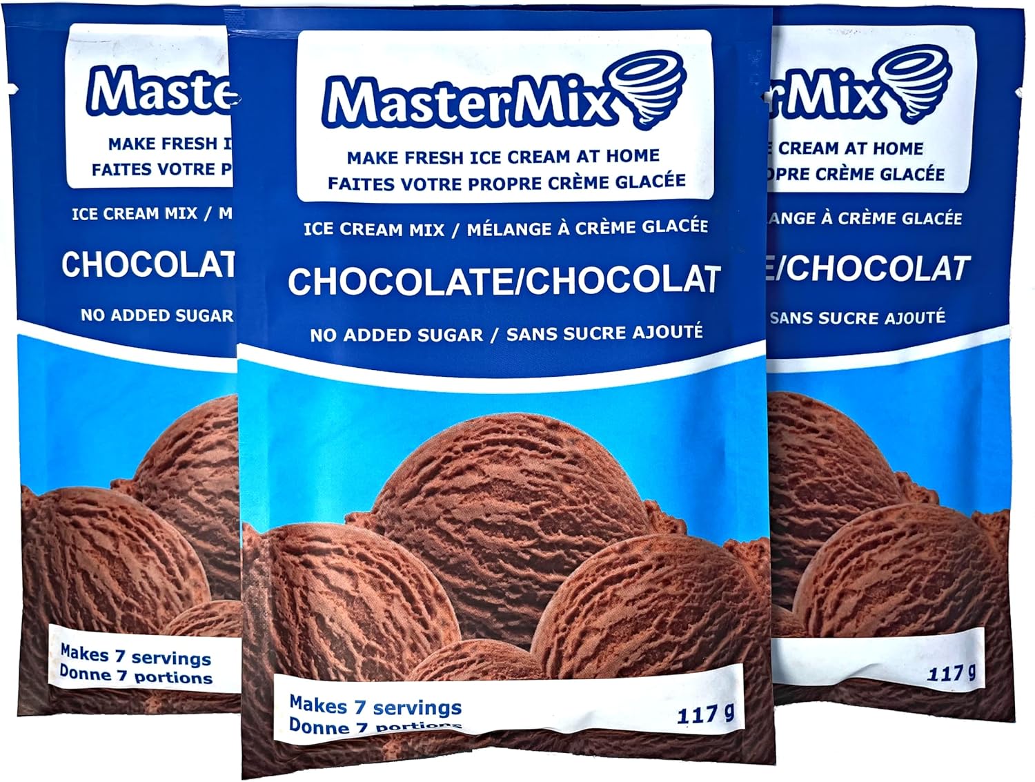 MasterMix Chocolate No Added Sugar Ice Cream Mix, 117 g, Pack of 3 ...
