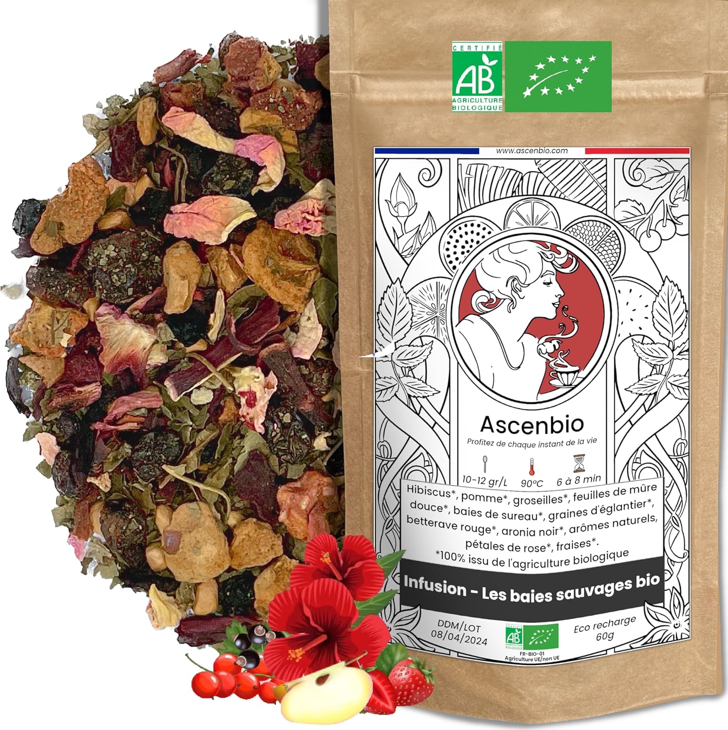 Ascenbio Infusion Baies Sauvages BIO Détox & Hydratation Saveurs ...