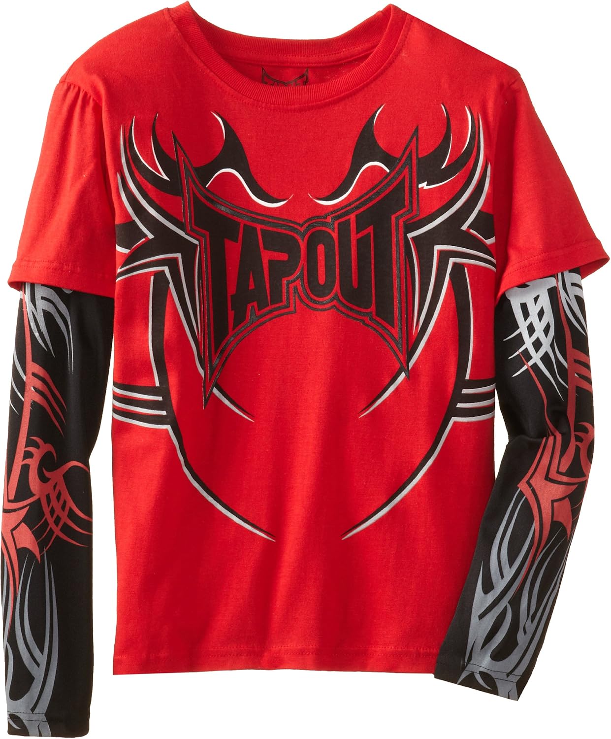 Amazon.com: Tapout Big Boys' Dangerous Long Sleeve Slider, Red, Small 8 ...