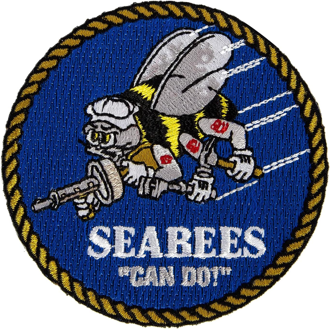 Amazon.com: US Naval Seabee Large Back Patch : Clothing, Shoes & Jewelry