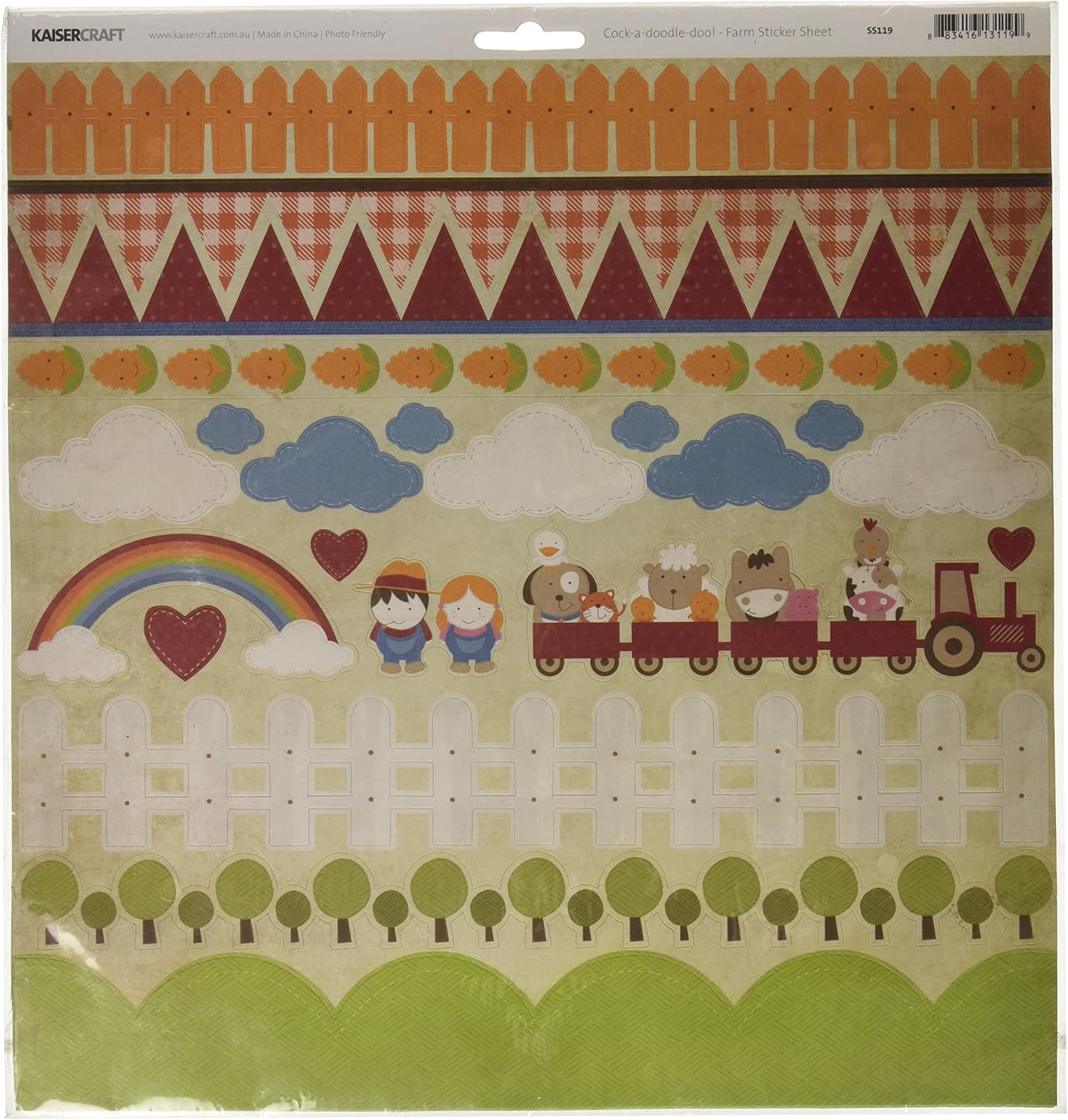 Amazon.com: Kaisercraft Cock A Doodle Doo Cardstock Stickers, 12-Inch ...