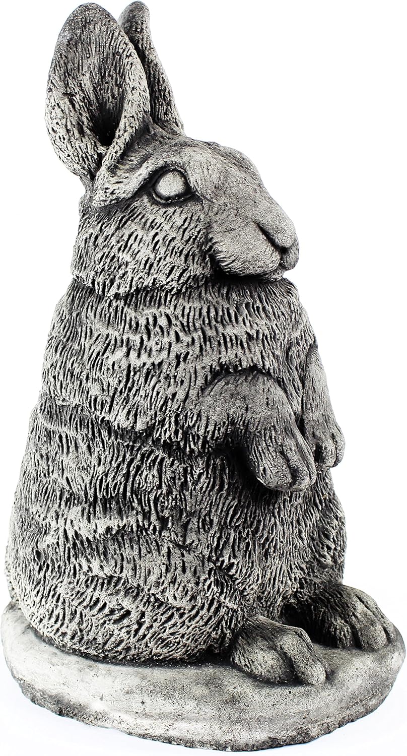 Amazon.com: Chubby Rabbit Statue Home and Garden Statues Concrete ...