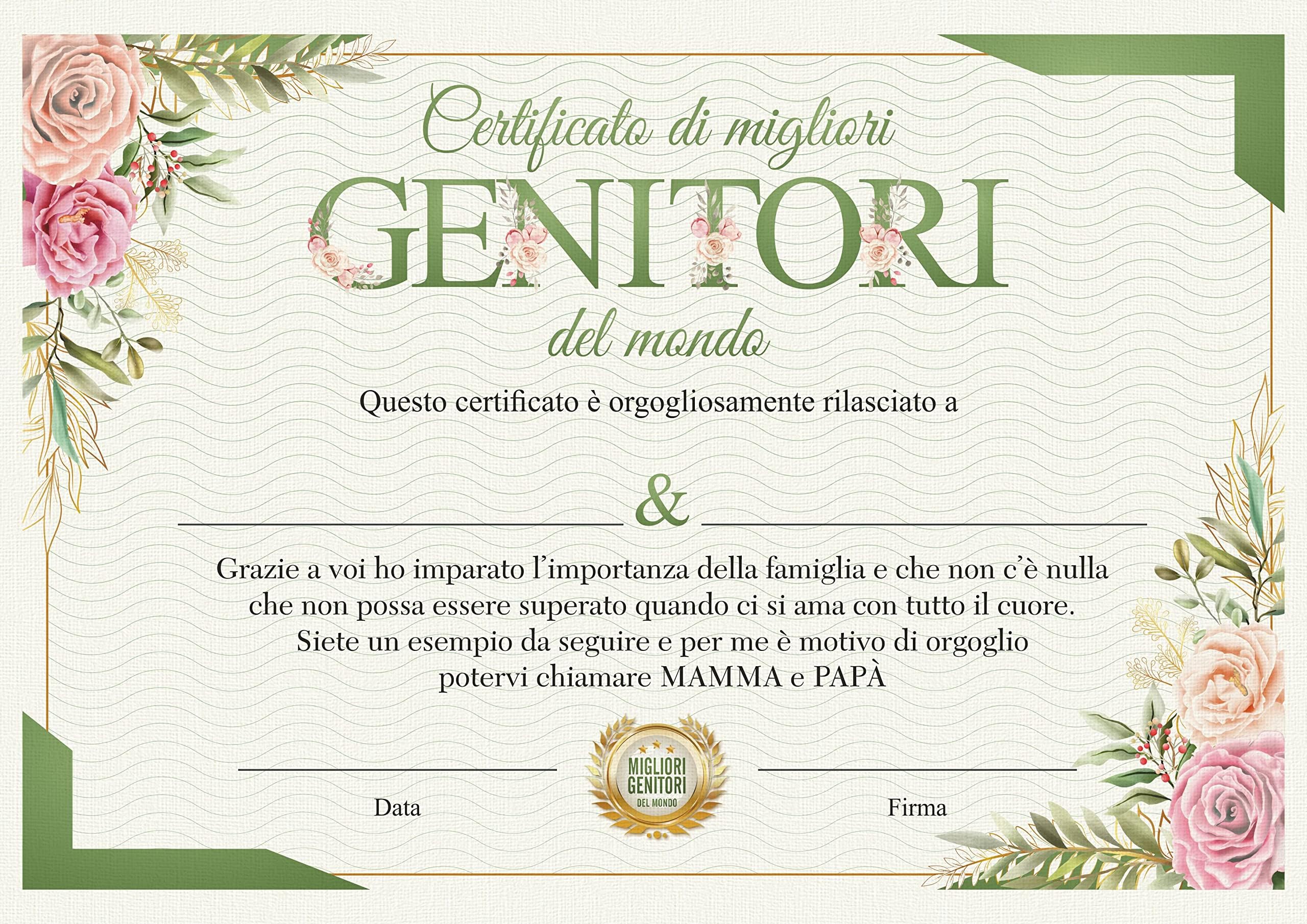 Certificato di Miglior Mamma del Mondo, Regalo per Mamma, Biglietto di ...