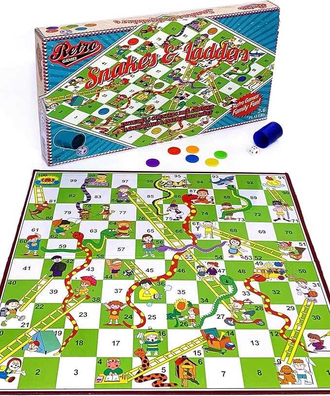 Snakes and Ladders Board Game | Traditional Large Board Games for Kids ...