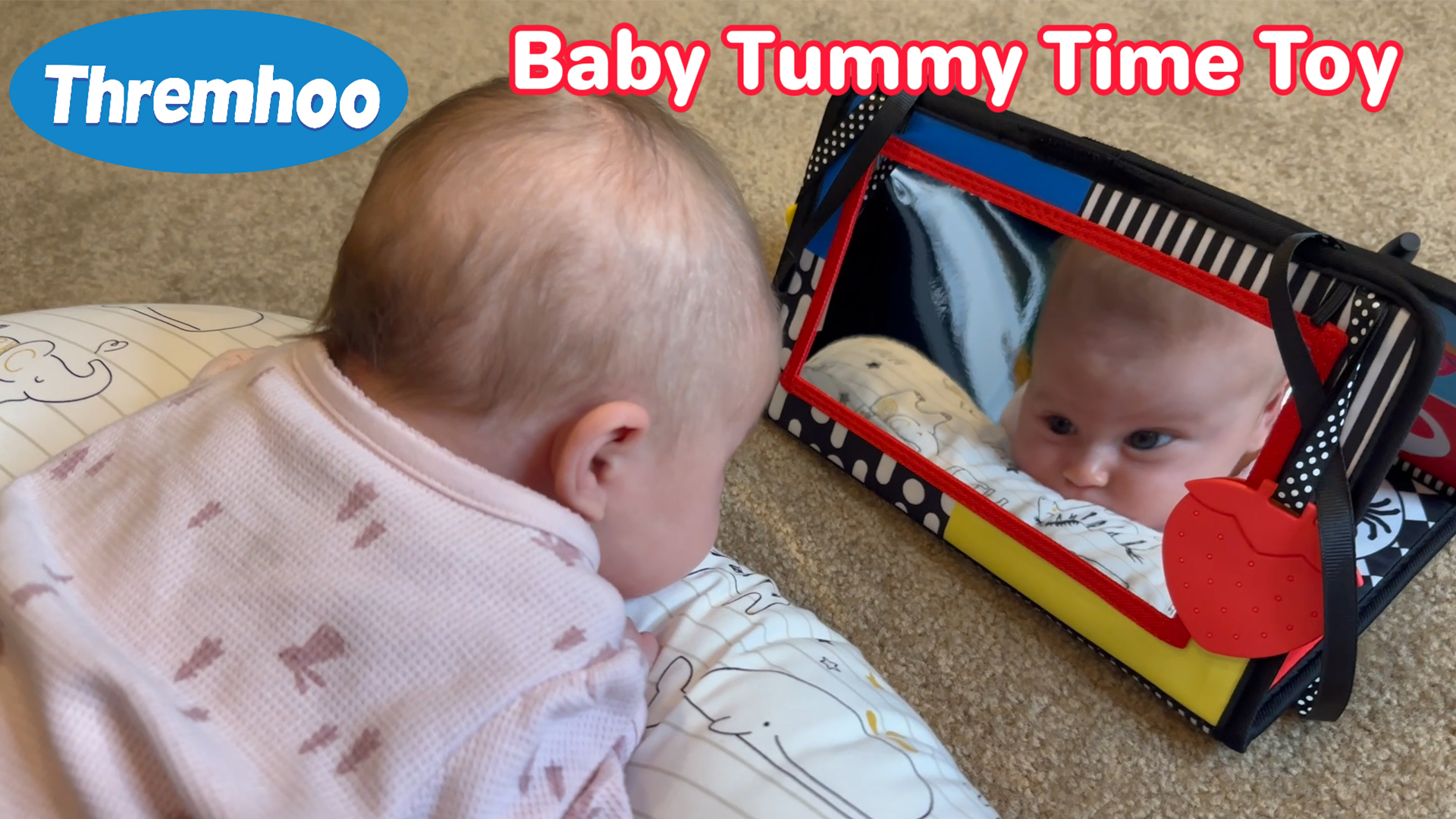 Watch Tummy Time Baby Mirror Infant Toys 0-6 Months Sensory Toys on ...