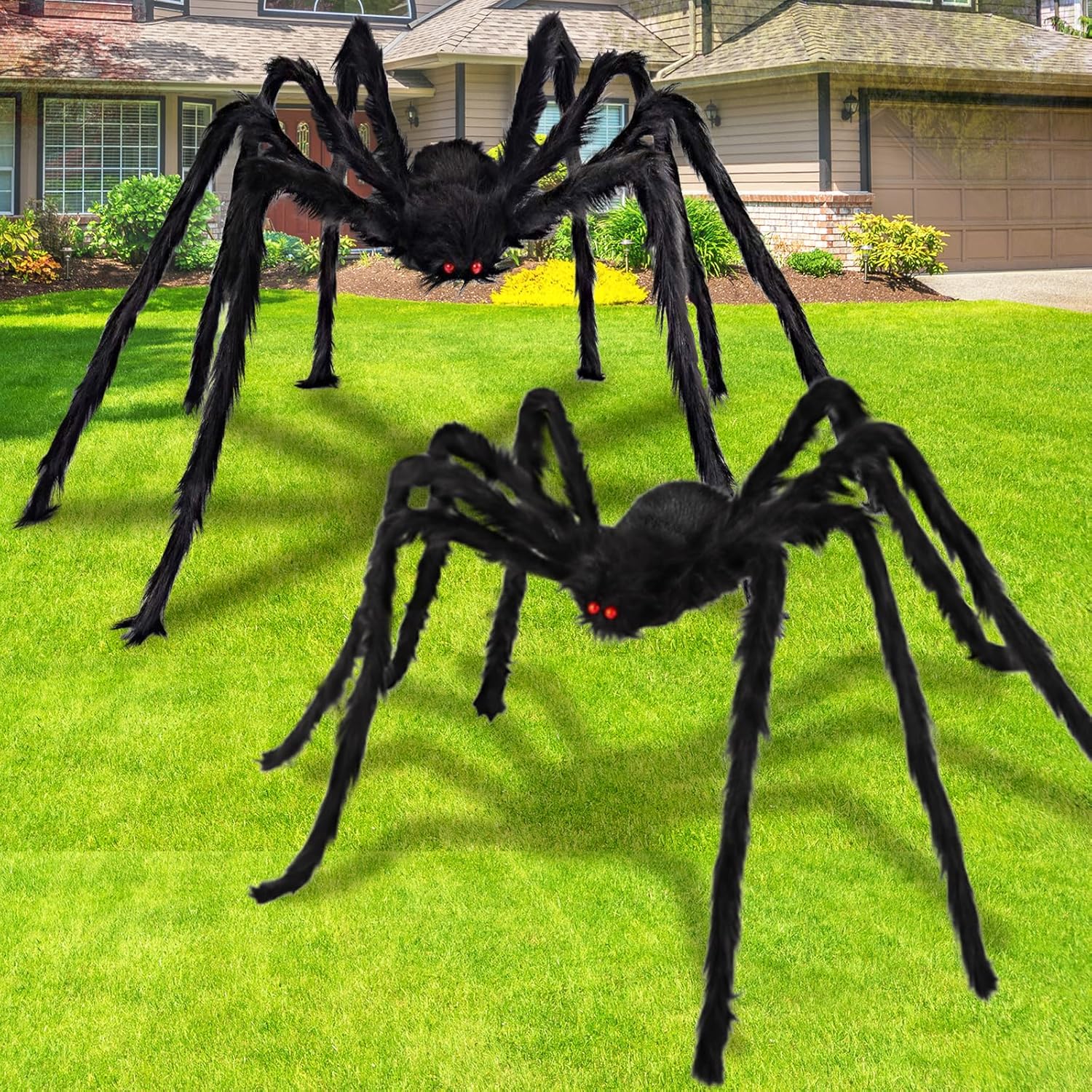 Amazon.com: Libay Halloween Giant Spider Decorations - 2PCS Realistic ...