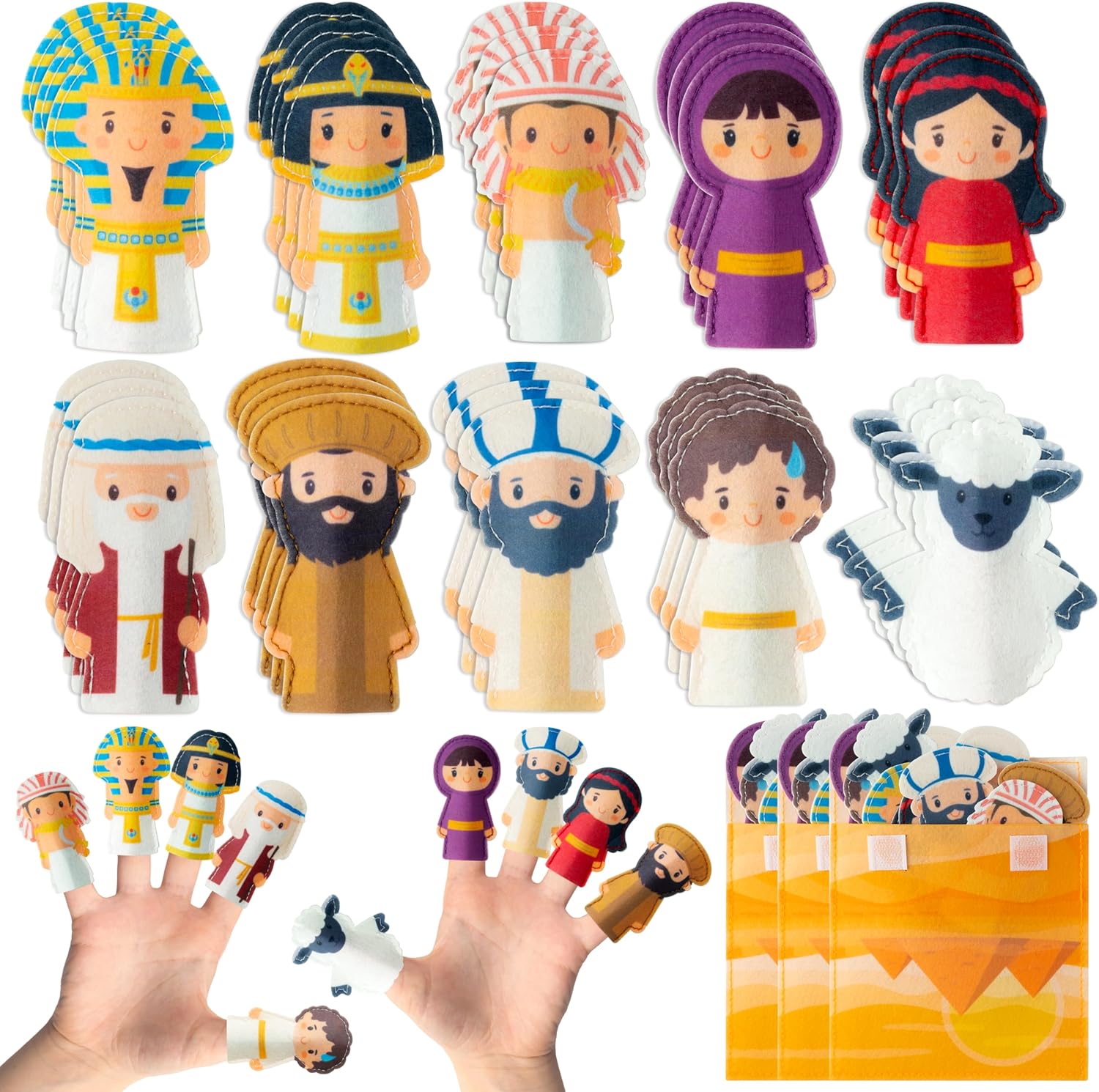 Amazon.com: WATINC Passover Felt Finger Puppets - 33Pcs Passover ...