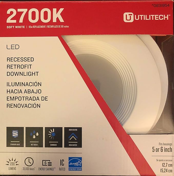 Utilitech LED 90W High Ceiling Recessed Retrofit Downlight - Amazon.com