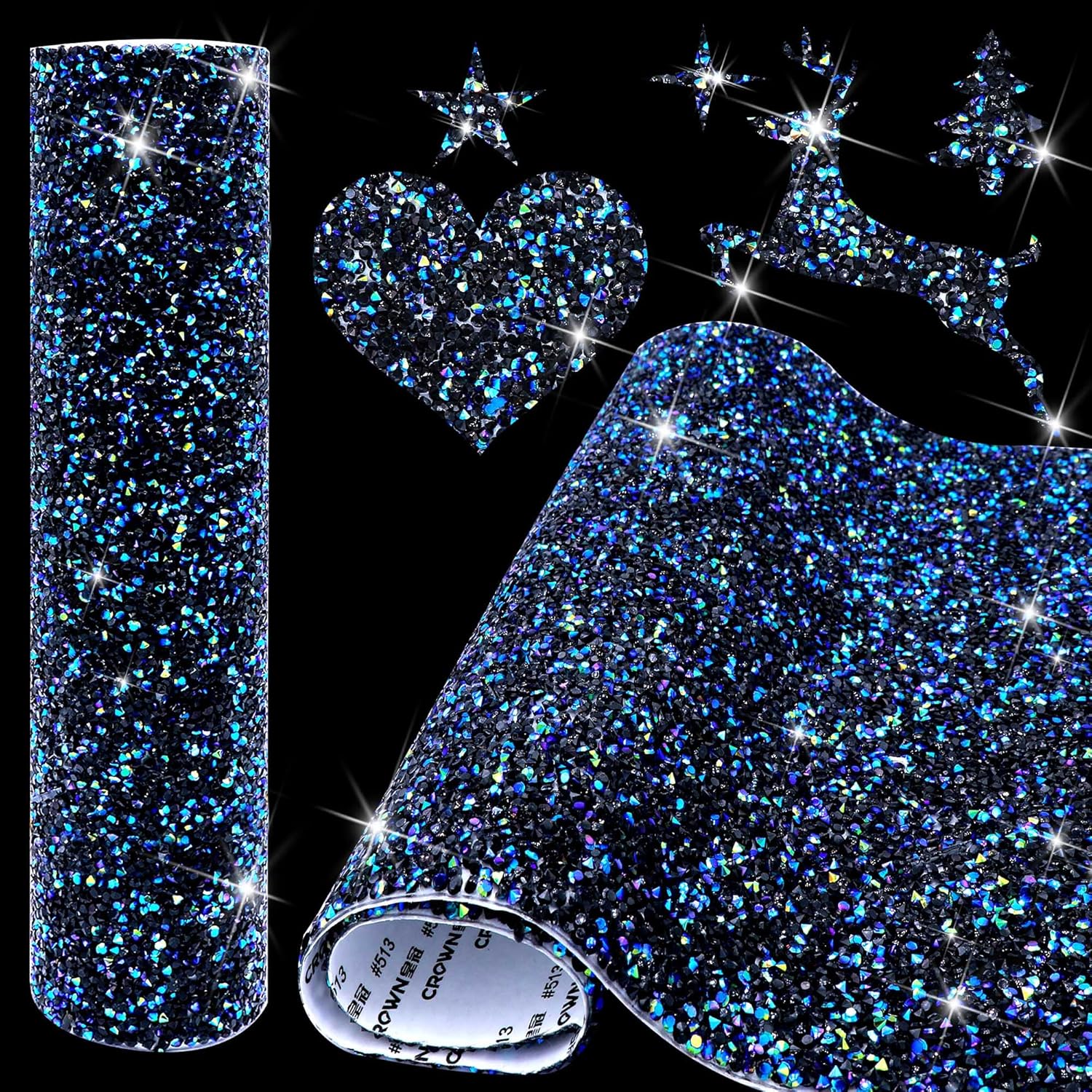 Amazon.com: Bling Resin Rhinestone Sticker Crystal Sheet Self Adhesive ...