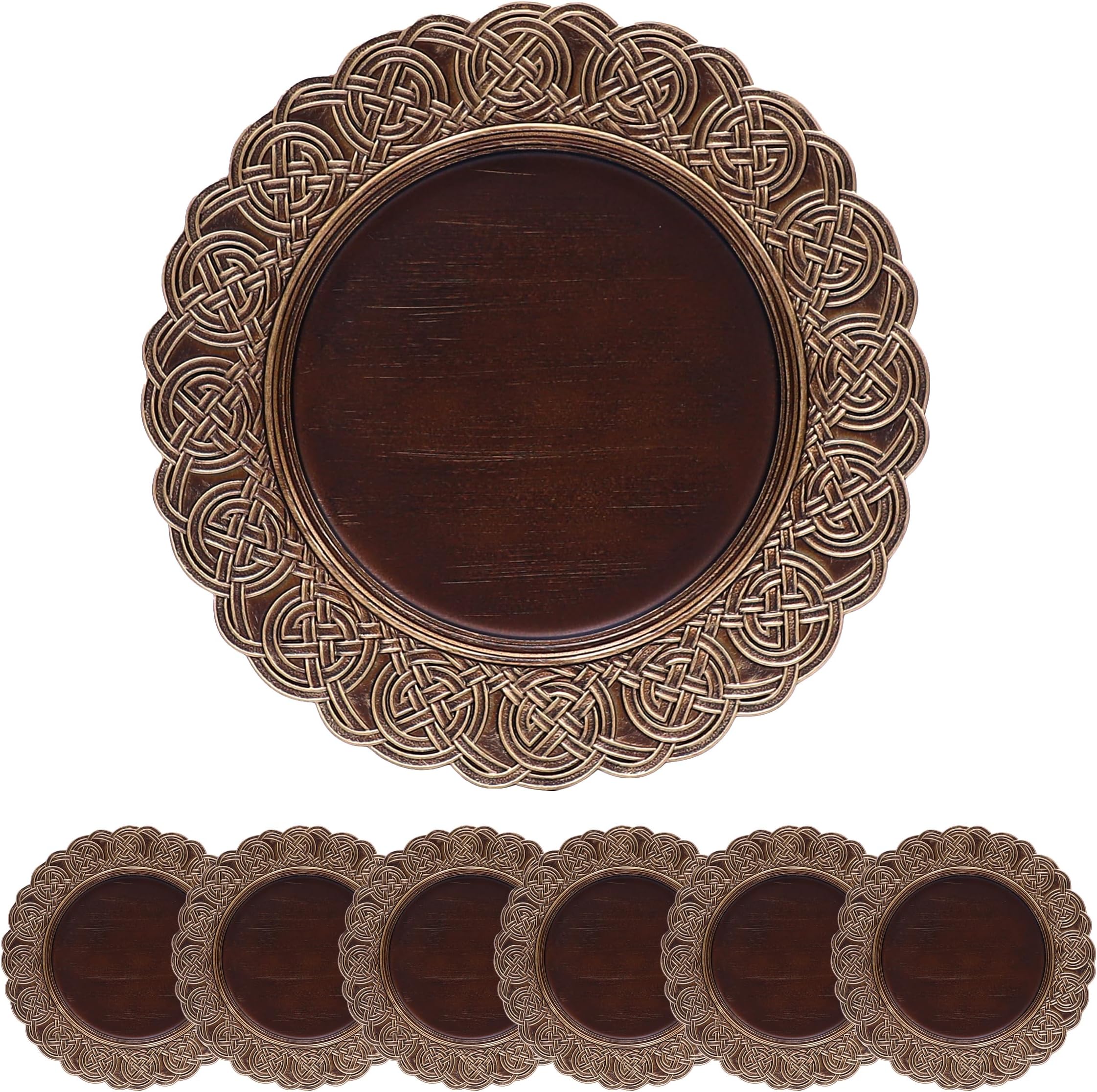 Amazon.com | American Atelier Charger Plate Large 13” Set of 4 ...