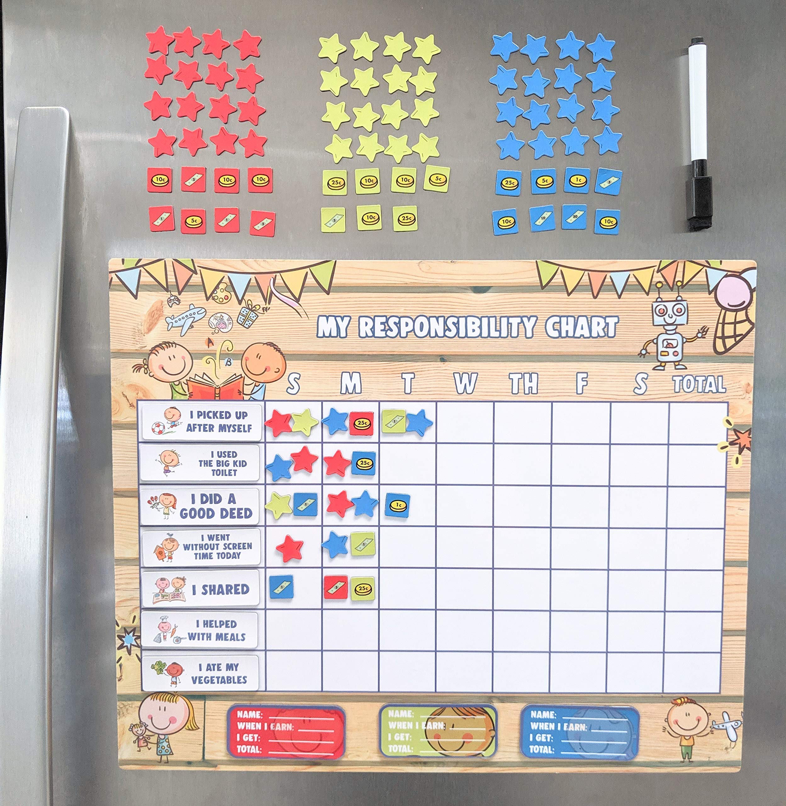 Responsibility Chart for Kids, Chore Chart, Chore Chart for Kids ...