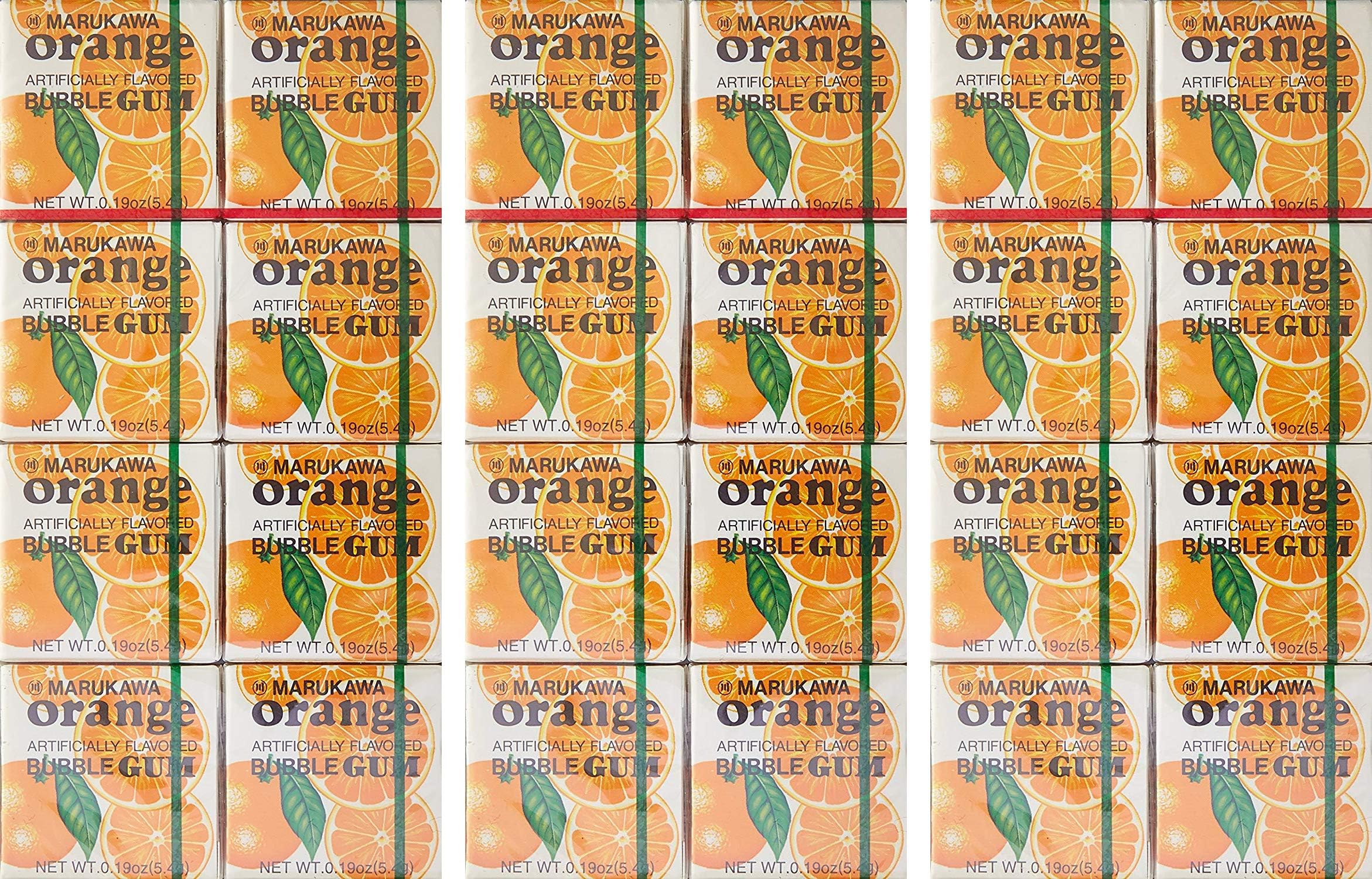 Amazon.com : Authentic Japanese Marukawa Orange Flavored Fusen Gum 48 ...