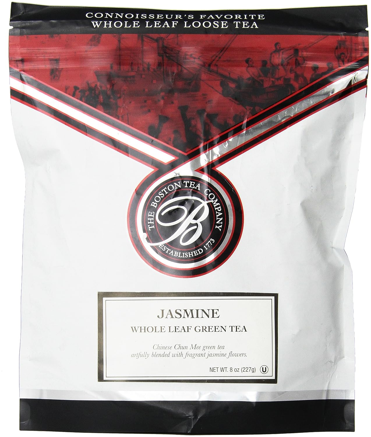 Amazon.com : Boston Tea Finest Grade Loose Jasmine Green Tea, Bulk ...