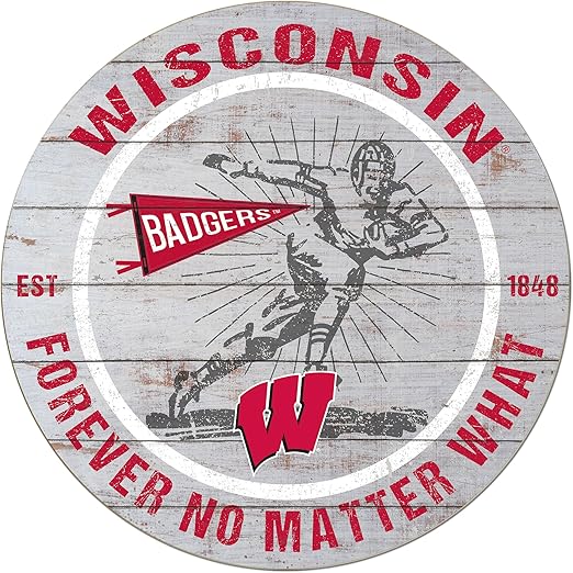 Amazon.com: KH Sports Fan 20"X20" Wisconsin Badgers Throwback Weathered ...