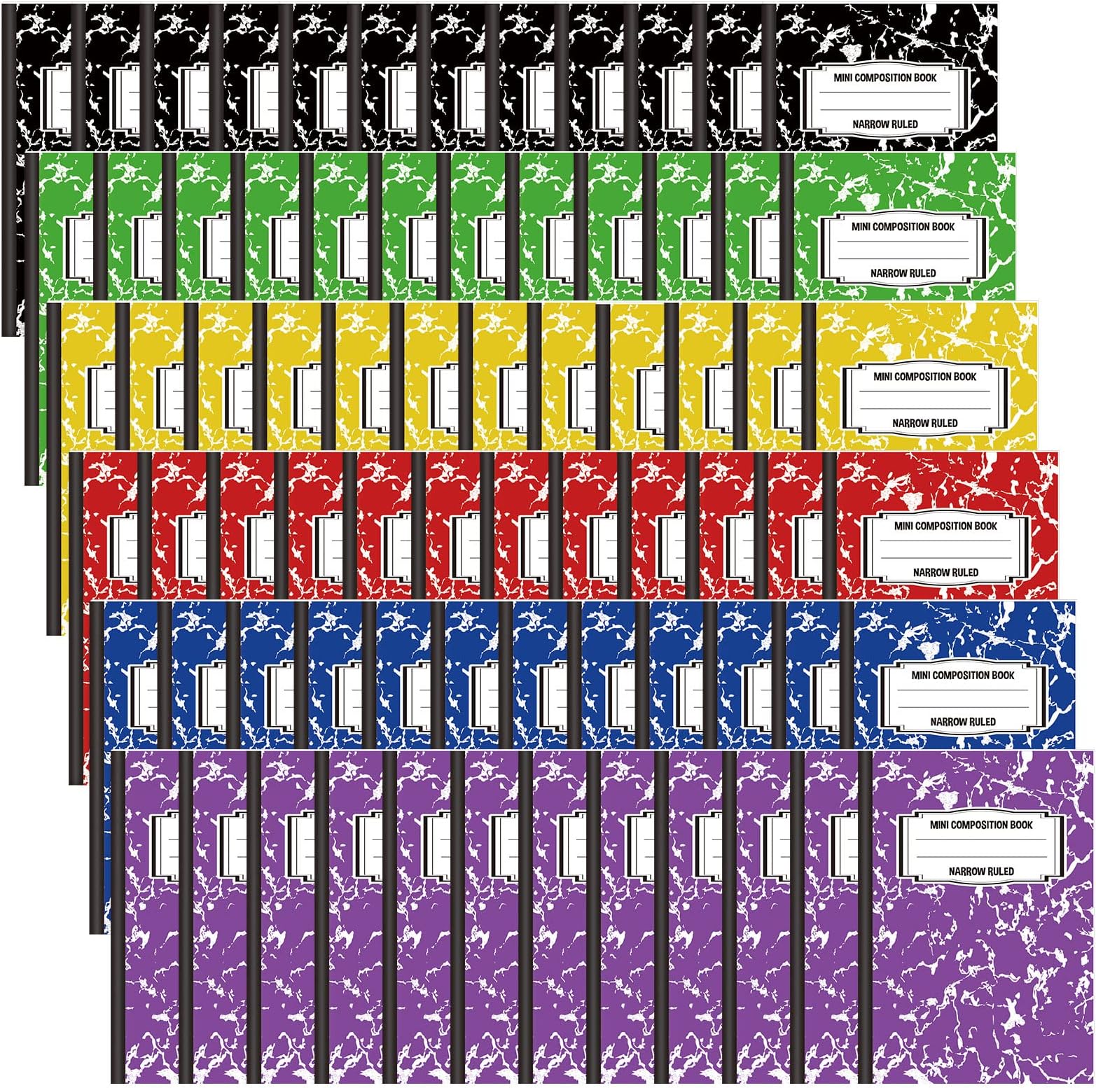 Amazon.com : Kajaia 72 Pack Mini Composition Notebook 40 Pages 3.4 x 4. ...