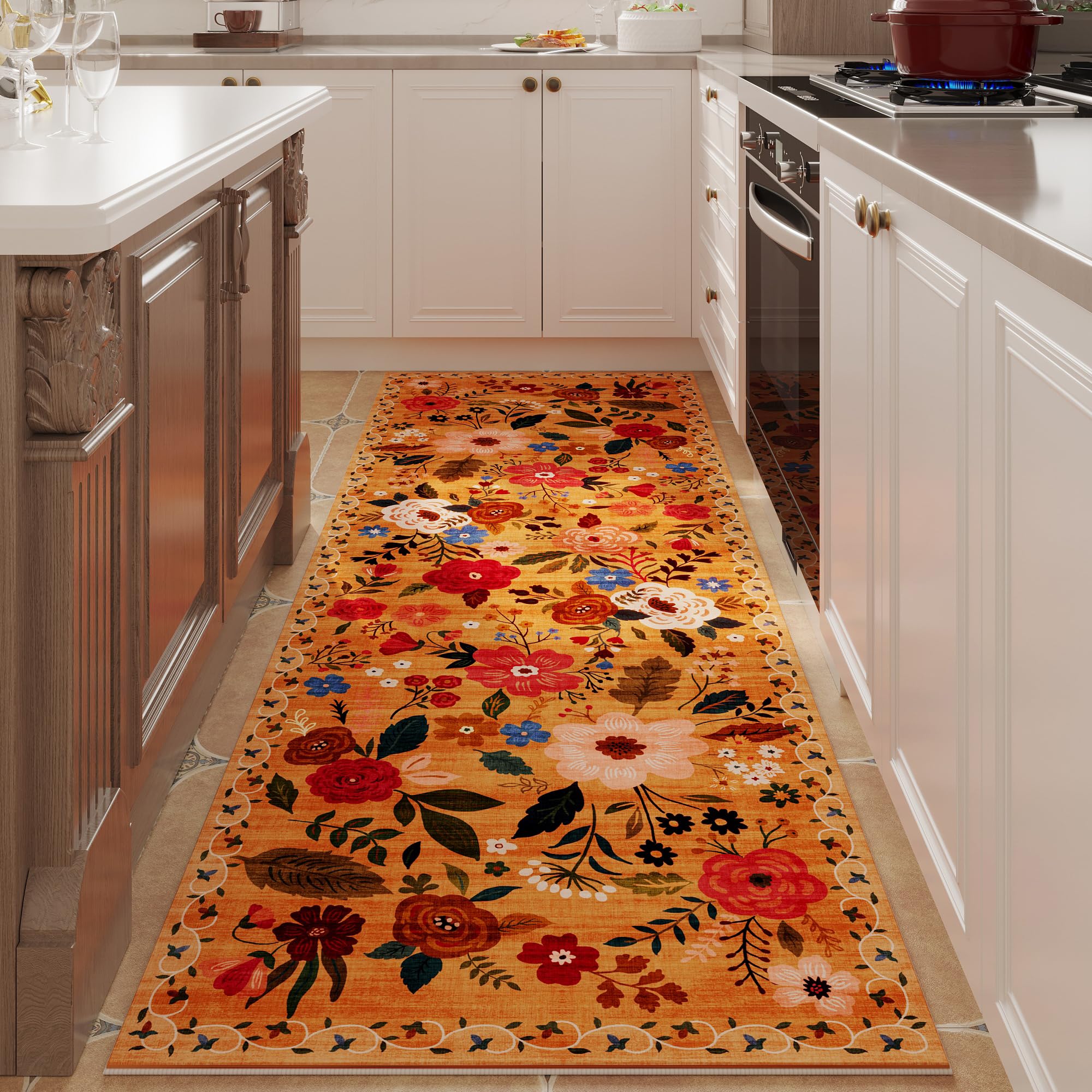 Amazon.com: Rugcomf Runner Rug for Fall Kitchen Runner Rug Non Slip 2'x ...
