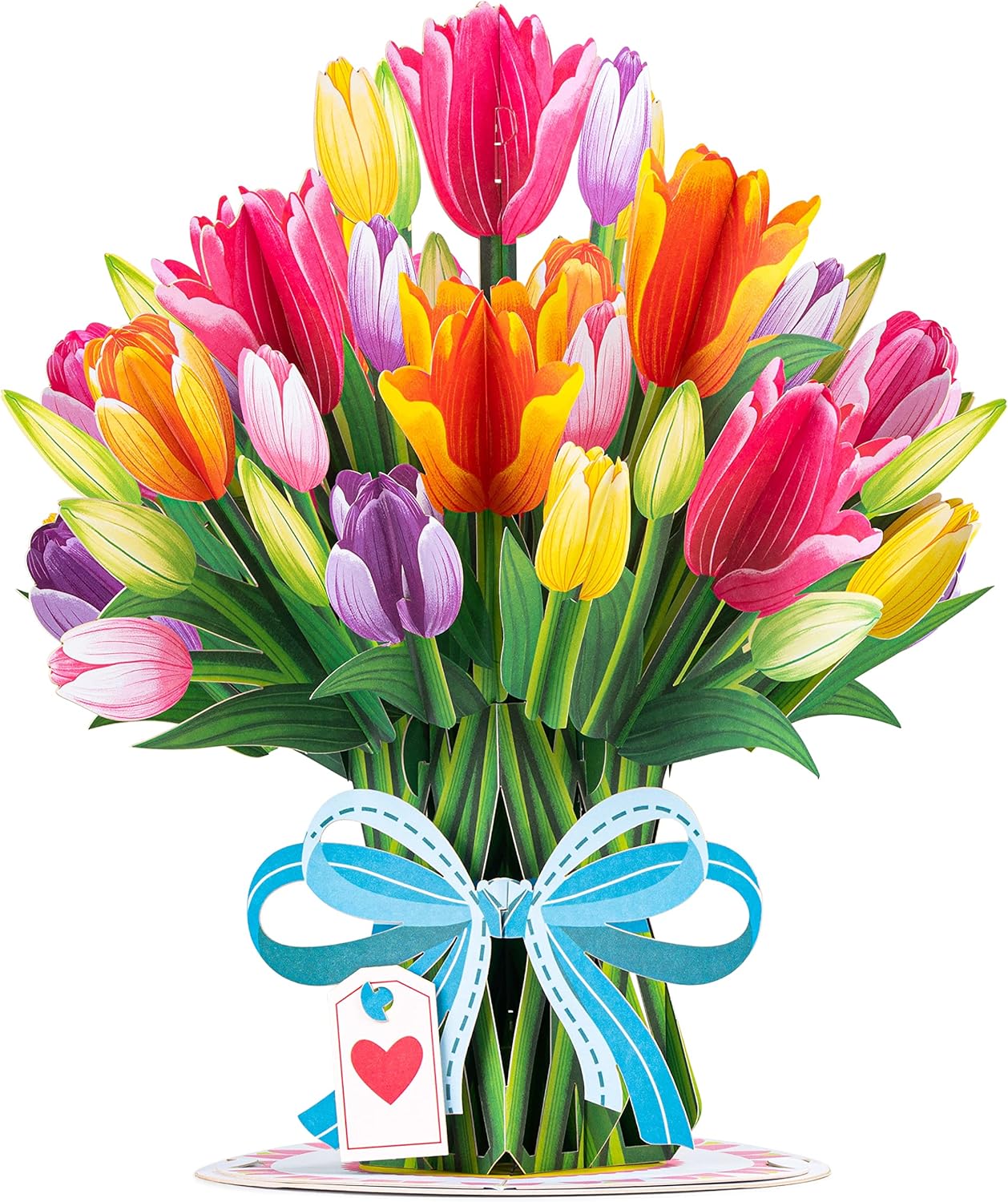 Amazon.com : Paper Love HugePop Tulips Flower Bouquet 3D Pop Up Card ...