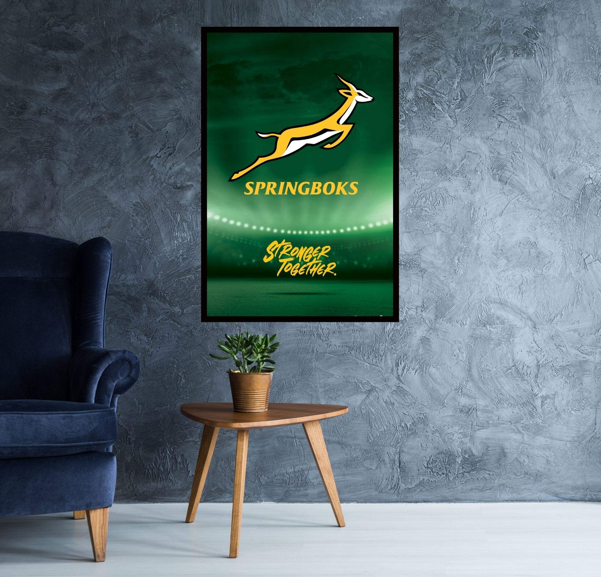 Springbok Logo Wallpaper Springbok Rugby" Mounted Print For Sale By