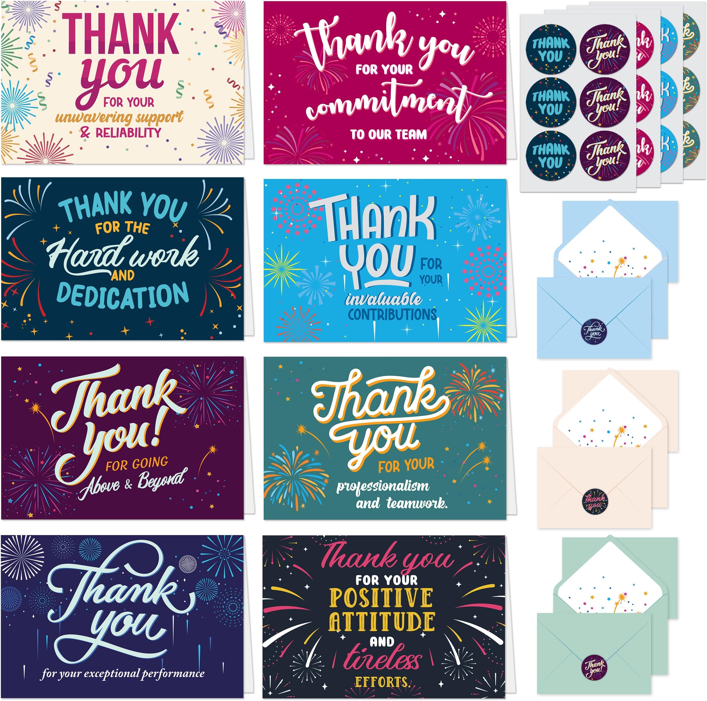 Decorably 24 Pack 6x4in Employee Appreciation Cards with Envelopes and ...