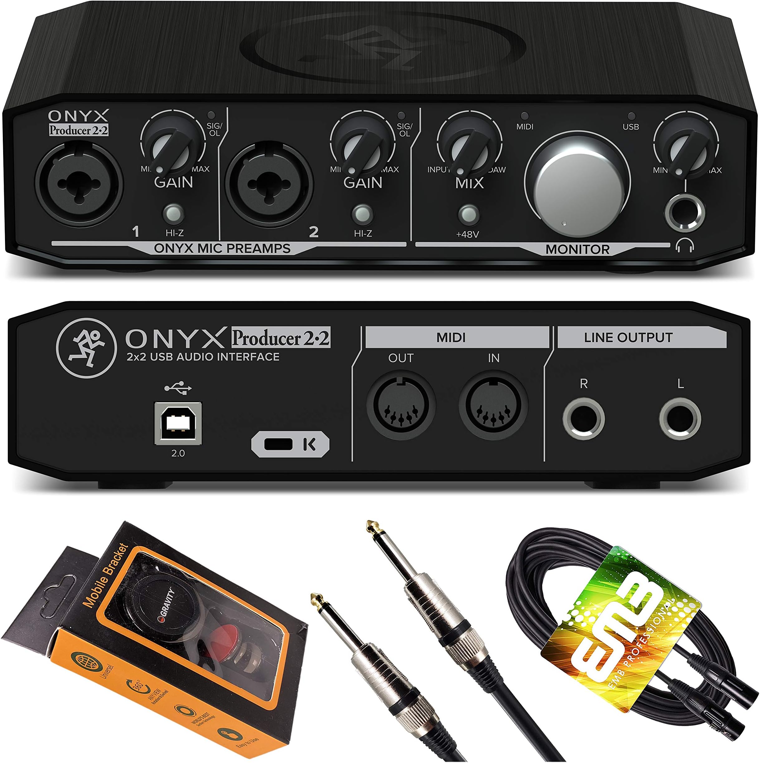 Amazon.com: Mackie Onyx Producer 2-2 USB Audio Interface 24-bit/192kHz ...