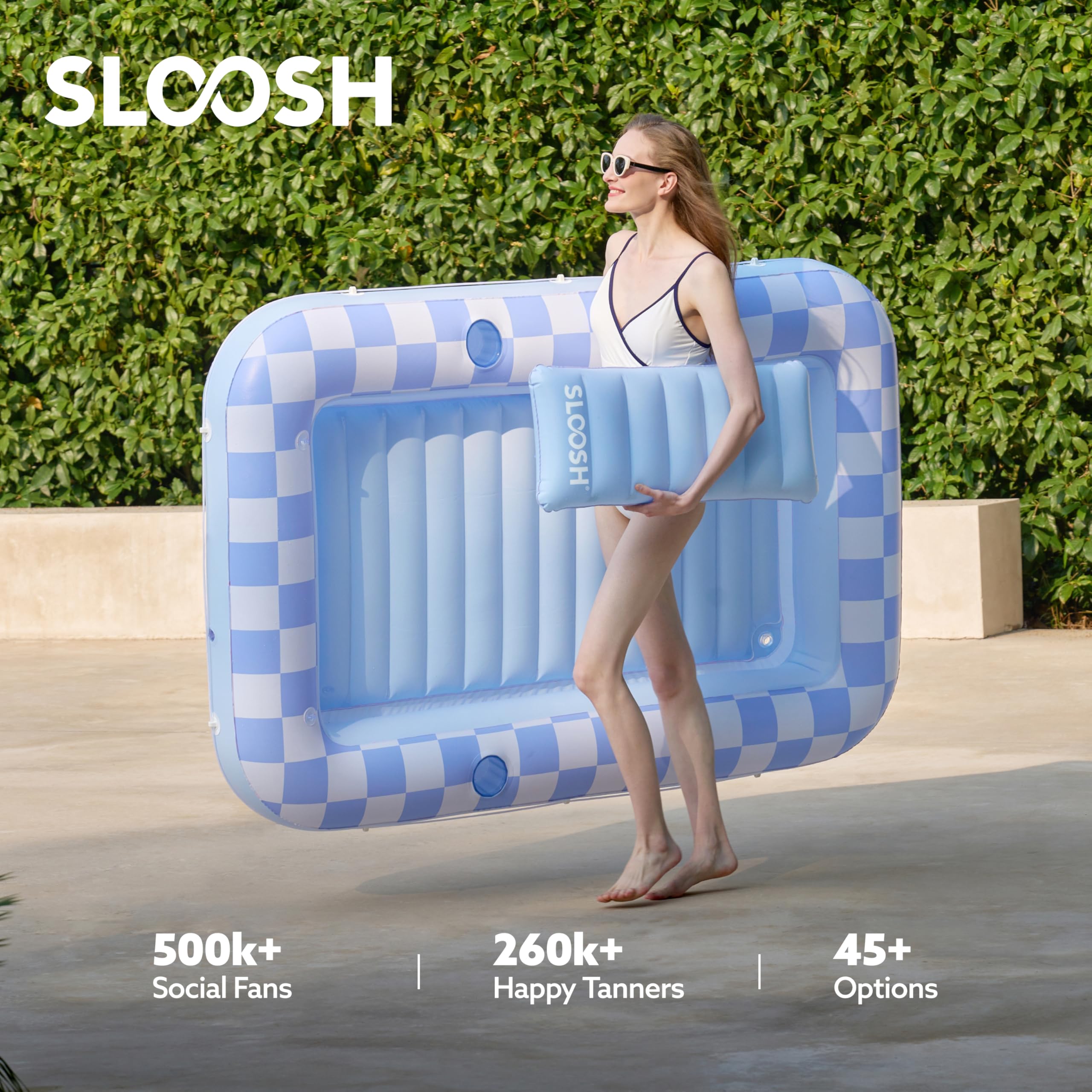 Snapklik.com : SLOOSH Inflatable Tanning Pool Lounger Float, 70" X 46 ...