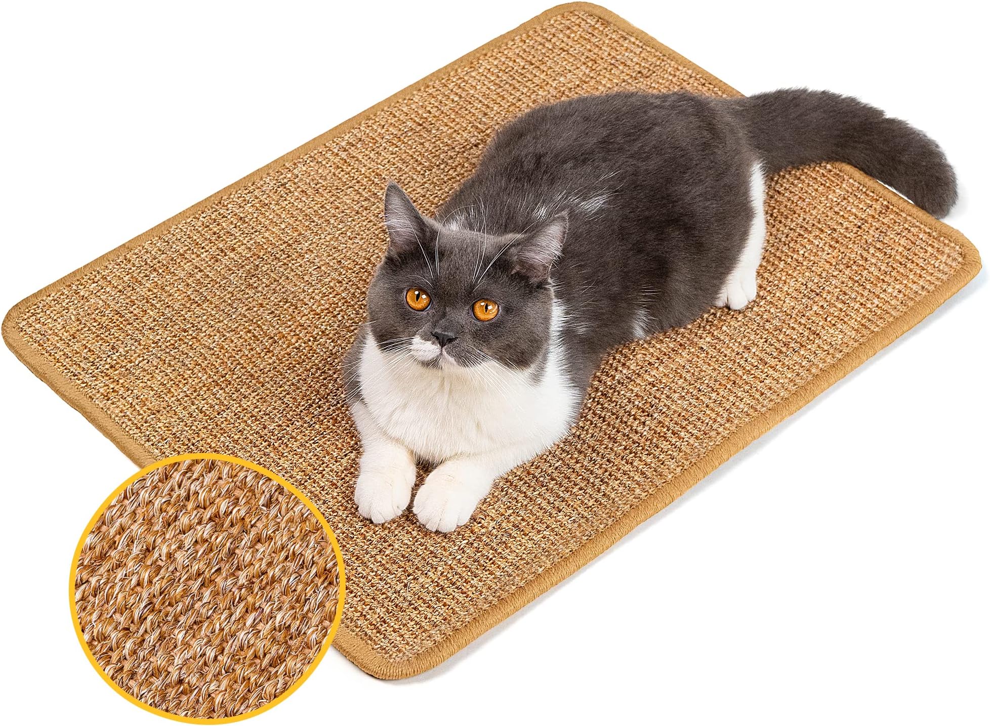 Amazon.com : LSAIFATER Cat Scratching Mat, Natural Sisal Mat, Cat ...