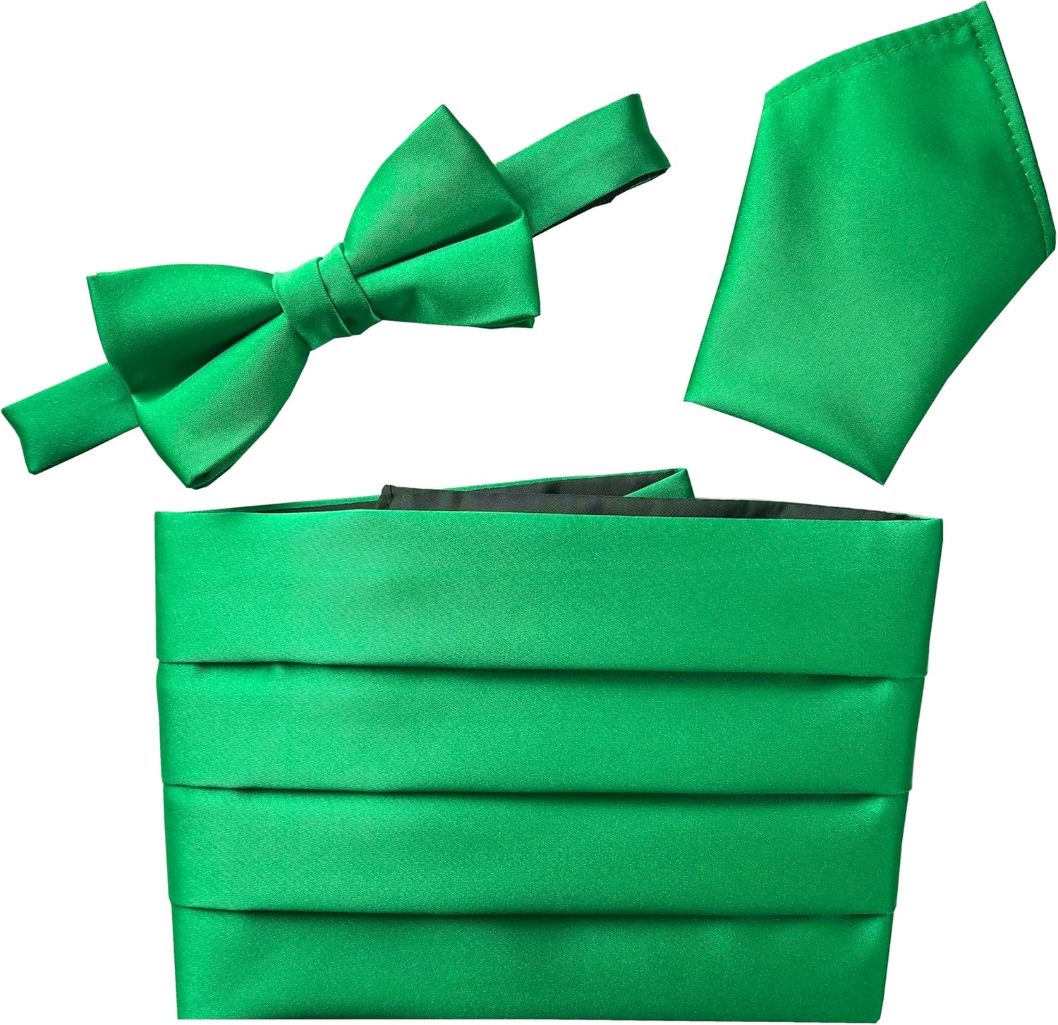 Amazon.com: Emerald Green Satin Cummerbund Set (Includes Bow Tie ...