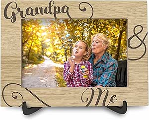 Amazon.com - YKYENR Grandpa & Me Wood Photo Frame - 4x6 Grandpa Picture ...