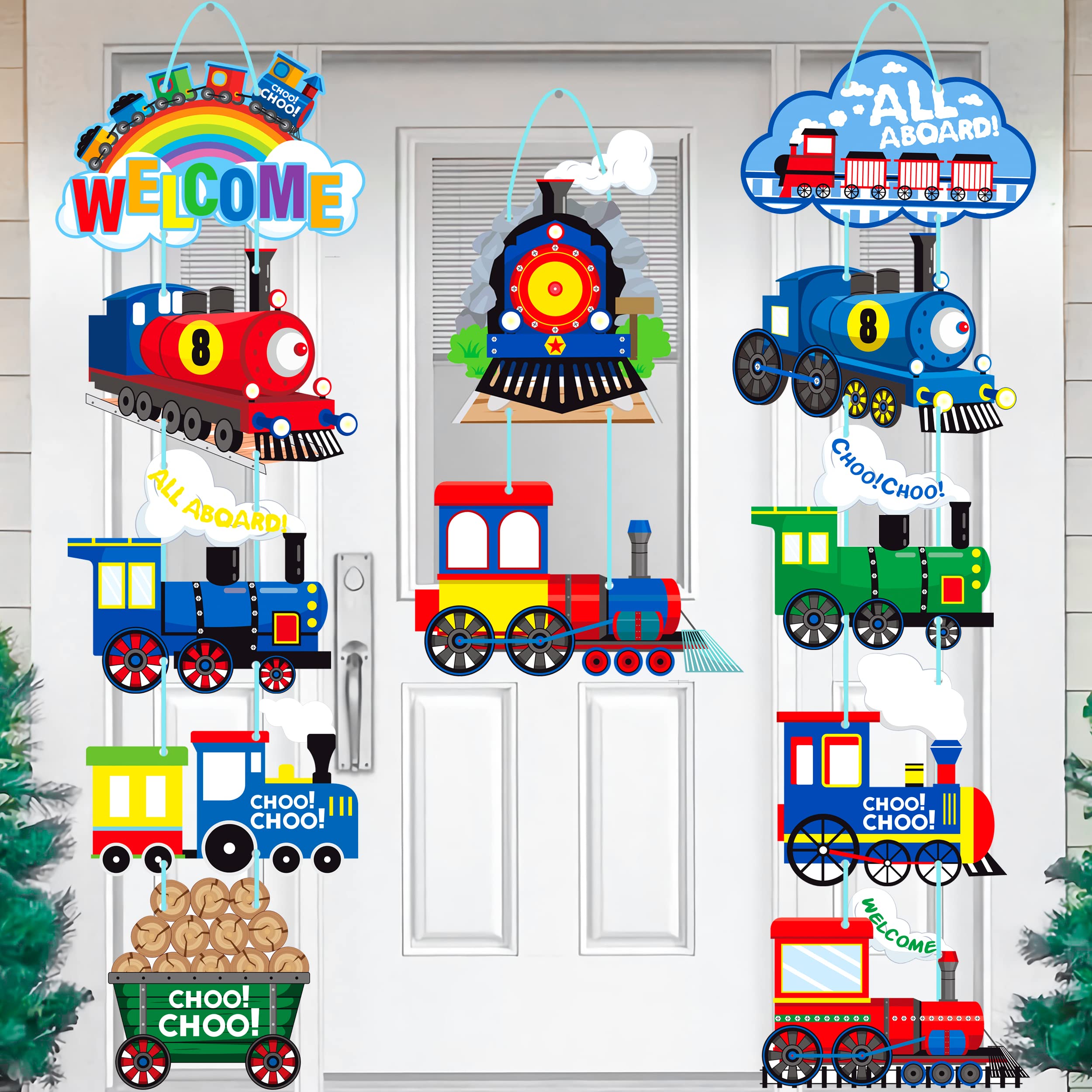 Amazon.com: Train Crossing Theme Party Decorations Welcome Railroad ...