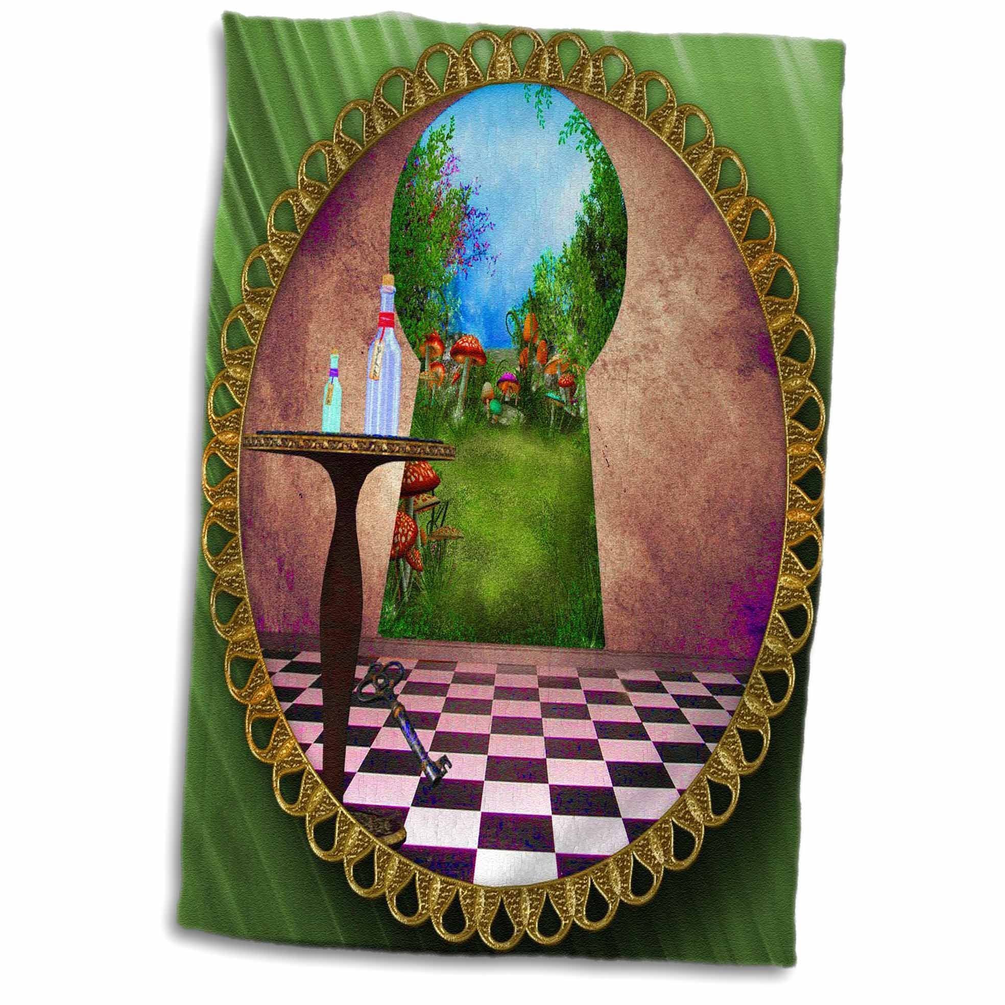 Keyhole Drawing Alice In Wonderland ALICE PEEKING THROUGH THE KEYHOLE]