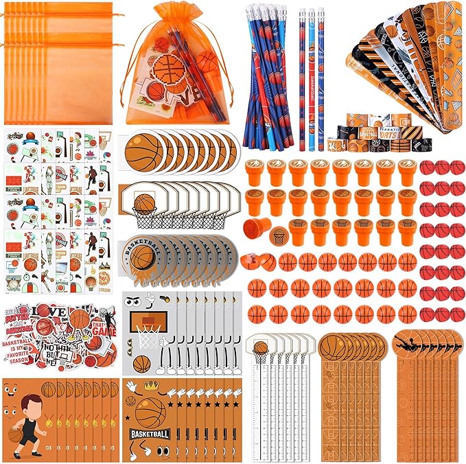 Amazon.com: Aneco 340 Pieces Basketball Party Favor Set Basketball ...