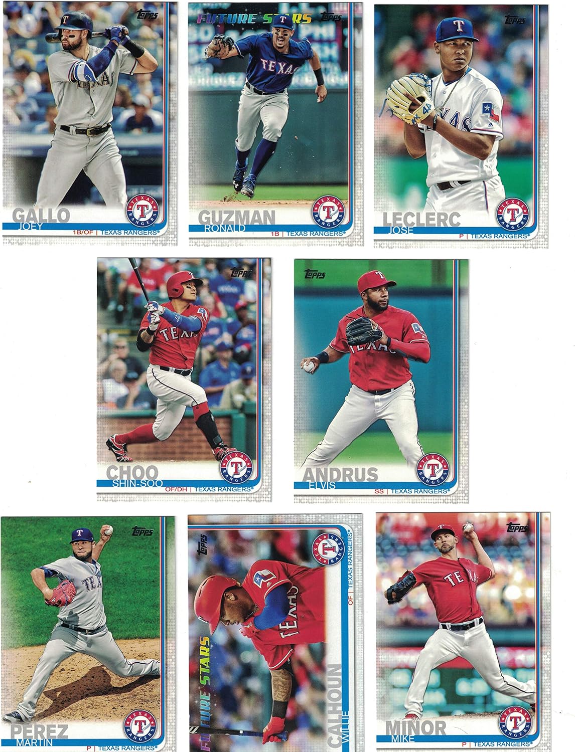 Amazon.com: Texas Rangers/Complete 2019 Topps Series 1 Baseball Team ...