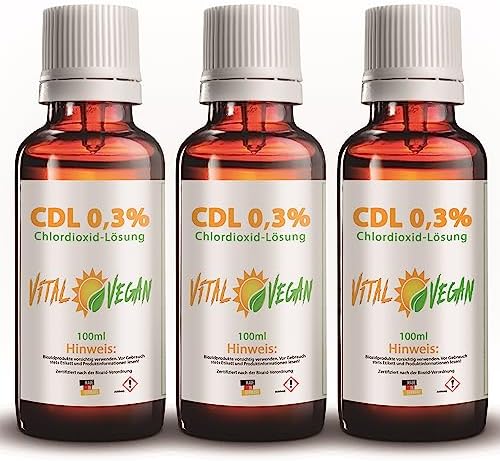 CDL 100 ml Set of 3 Total 300 ml Chlorine Dioxide Solution 0.3-3 ...