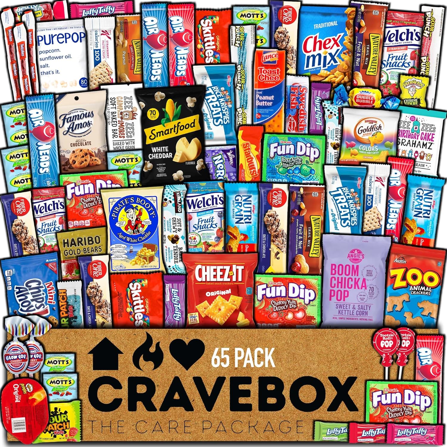 Amazon.com: CRAVEBOX Snack Box (65 Count) Halloween Variety Pack Care ...