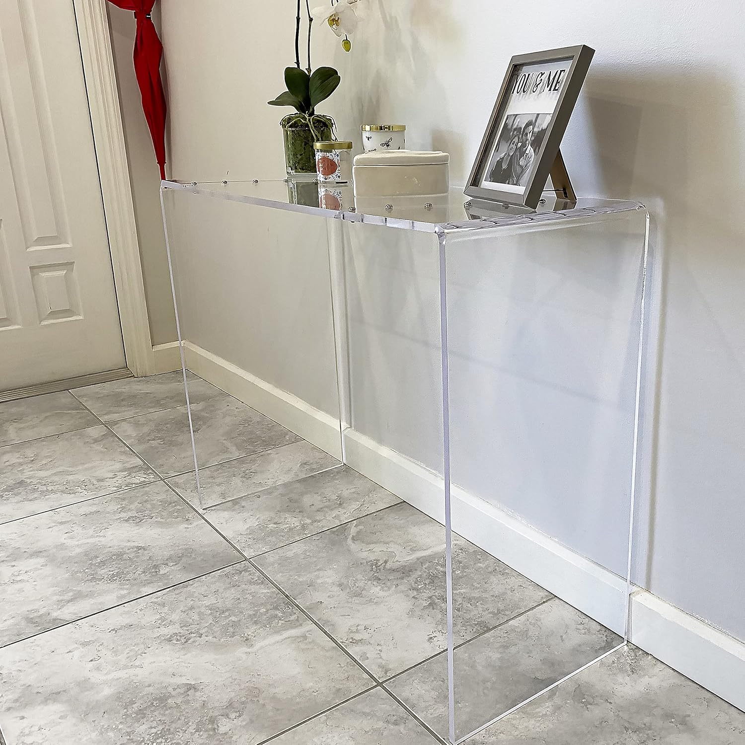 Amazon.com: STAUBER Best Clear Acrylic Console Table (29" H x 38" W x ...