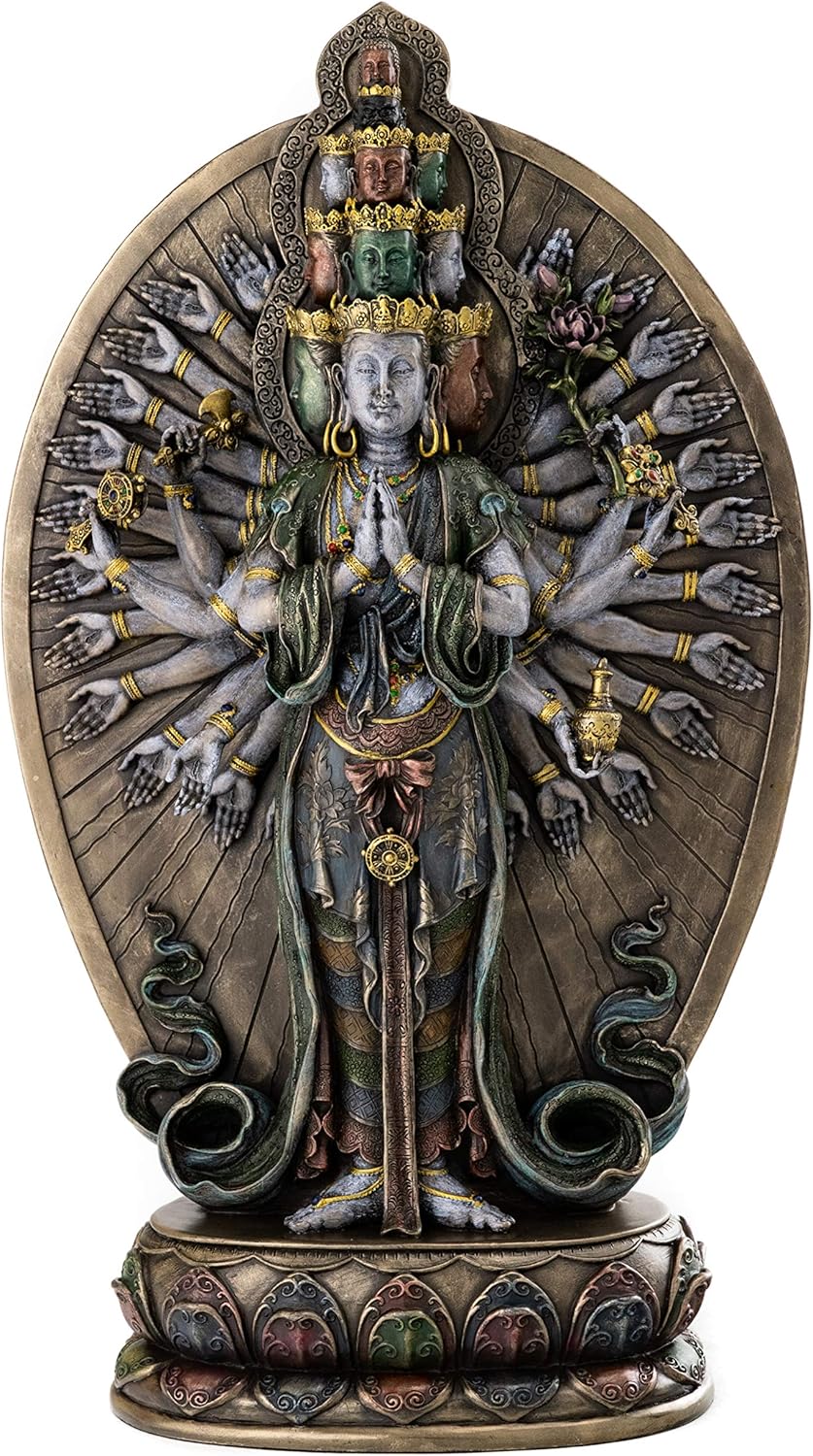 Amazon.com: Top Collection Thousand Armed Buddha Statue- Avalokiteśvara ...