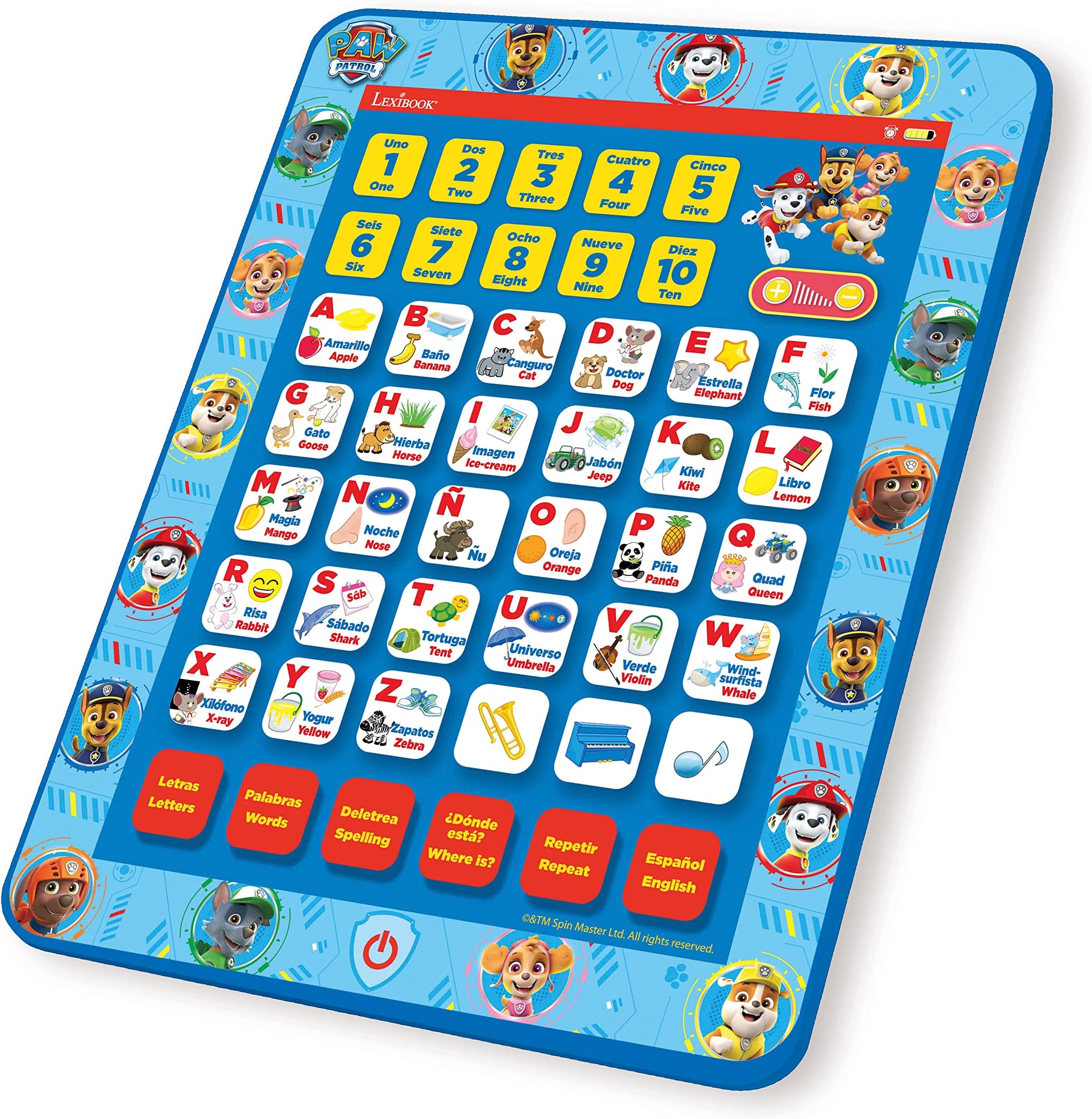 Amazon.com: LEXiBOOK, Paw Patrol, Educational Bilingual English/Spanish ...