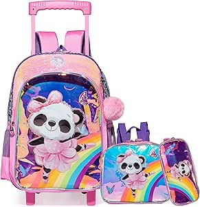 Amazon.com | Egchescebo kids Rolling Kid Travel Toddler Duffle Bag ...