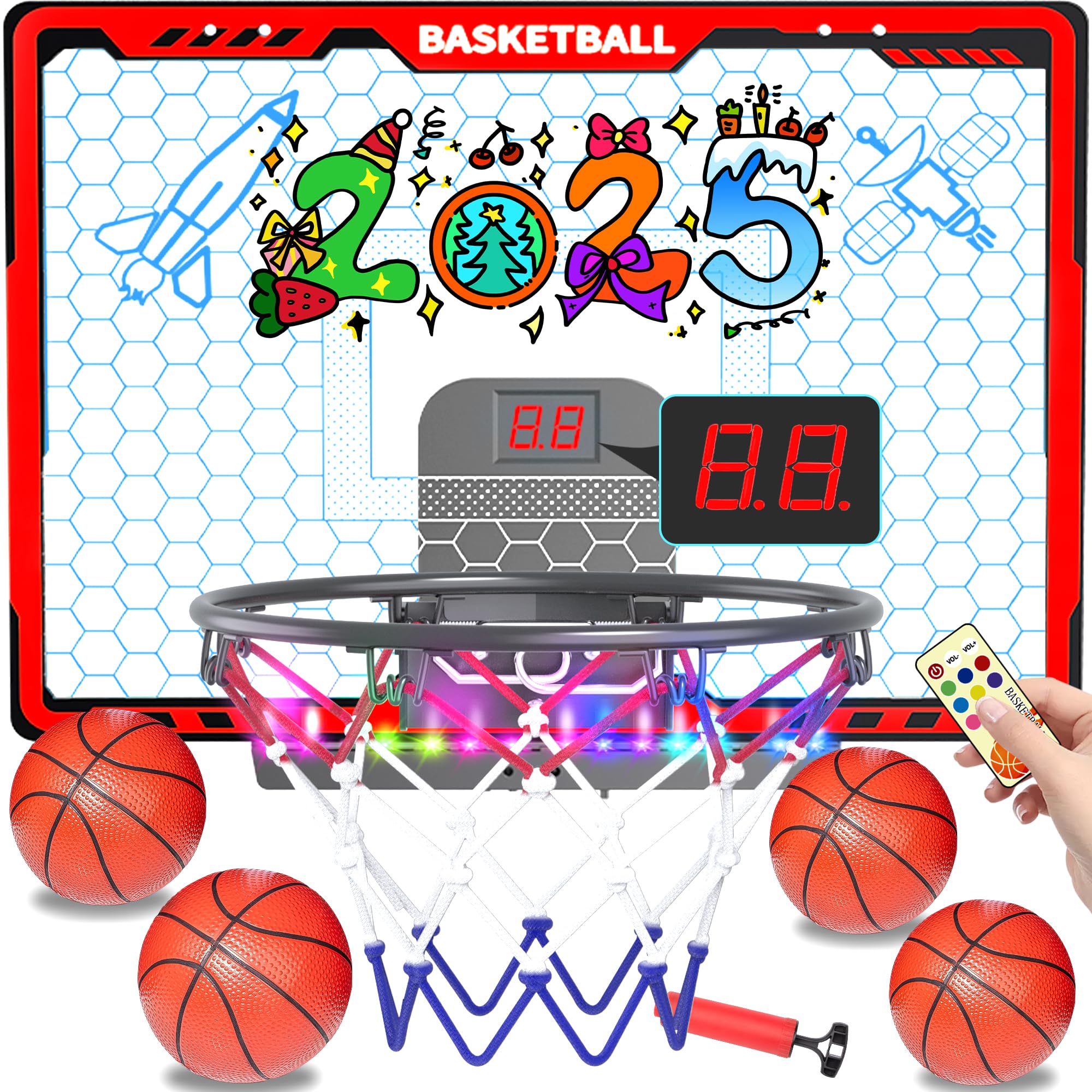 Amazon.com: Awsoo Basketball Hoop Indoor for Kids，Mini Basketball Hoop ...